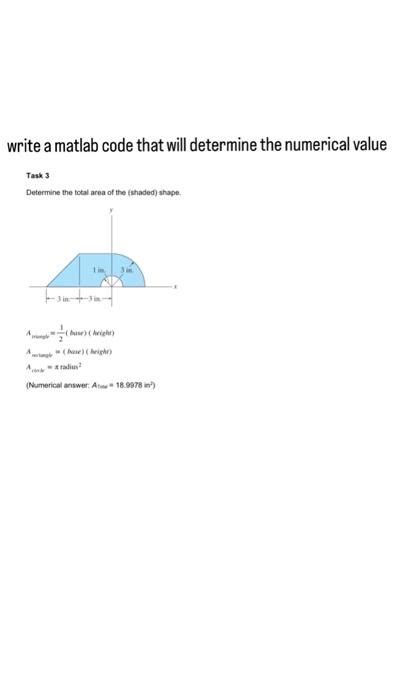 Solved Write A Matlab Code That Will Determine The Numerical Chegg