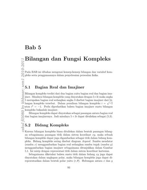 Pdf Bab 5 Bilangan Dan Fungsi Kompleks Cakul fi5080 By Sebagai Rumus Euler Dan C Pdf Bab 5 Bilangan Dan Fungsi Kompleks Cakul fi5080 By Sebagai Rumus Euler Dan C
