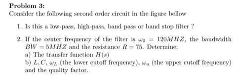 Solved R V Problem Consider The Following Second Chegg