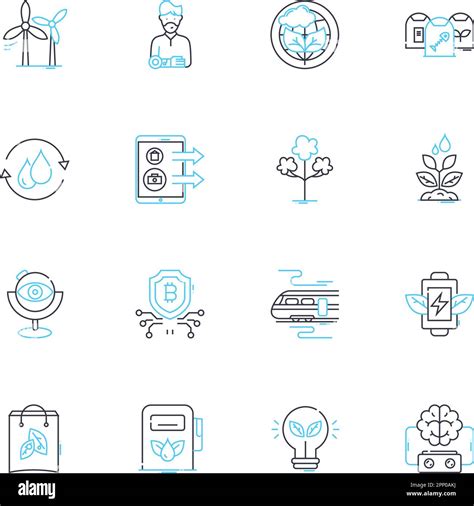 World Markets Linear Icons Set Globalization Stocks Forex Commodities Trade Exports