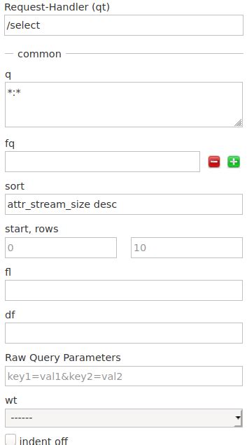 Search Sort Documents In Solr By Attrstreamsize Stack Overflow