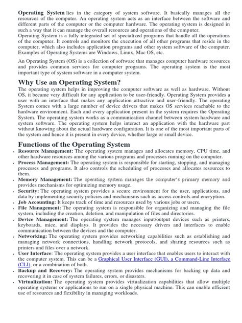 operating system pdf