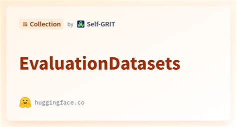 evaluationdatasets a self grit collection