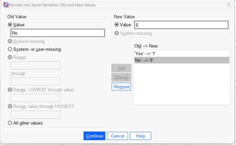 how to recode variables in spss with example