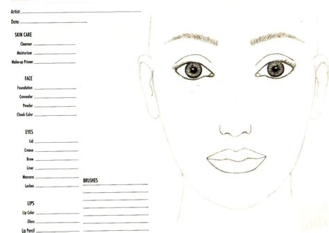 Makeup Face Charts Printable
