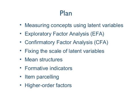 Confirmatory Factor Analysis
