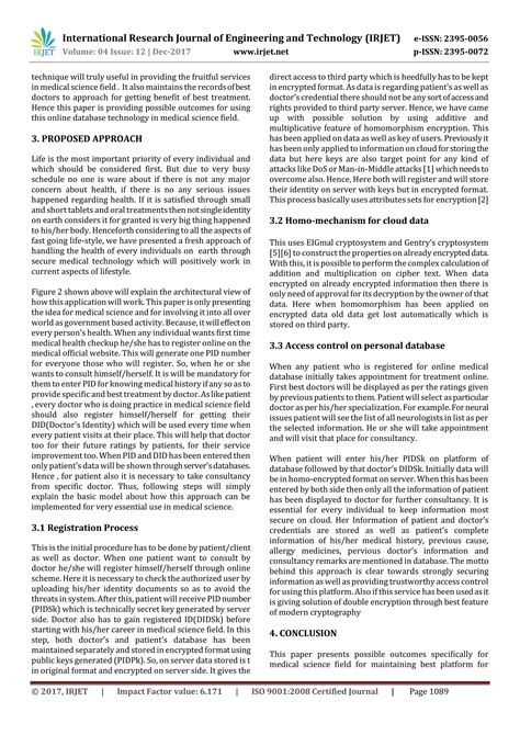 Secure Cloud Based Centralized Health Improvement Through Homomorphism Encryption Pdf