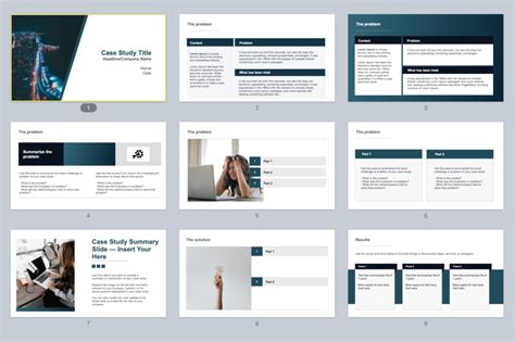 Modern Case Study Presentation Template Free Download
