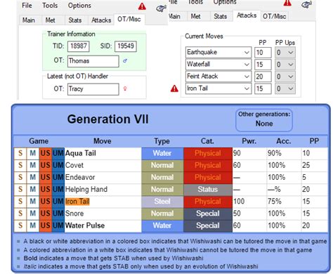 Gen 7 Move Tutor Error Pokémon Legality Project Pokemon Forums