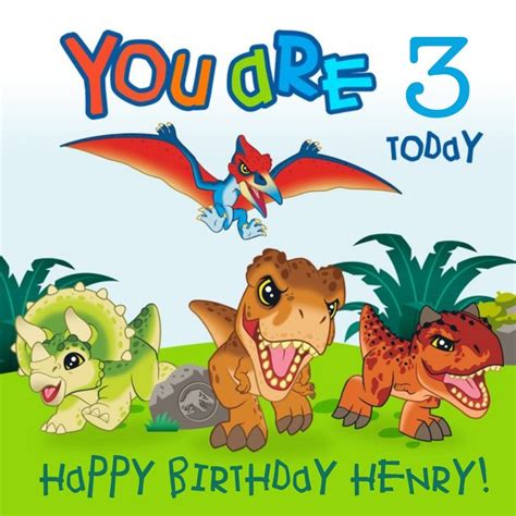Jurassic Park Cute Cartoon Brachiosaurus Grandson Birthday Card Moonpig