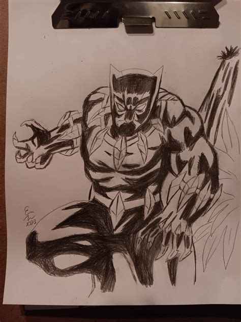 Ultimate Black Panther Fan Art Pencil Drawing By Aqua71 On Deviantart
