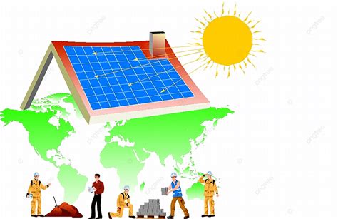 태양열 집 행성 지구 태양광 발전 지속 패널 진단 Png 일러스트 및 벡터 에 대한 무료 다운로드 Pngtree