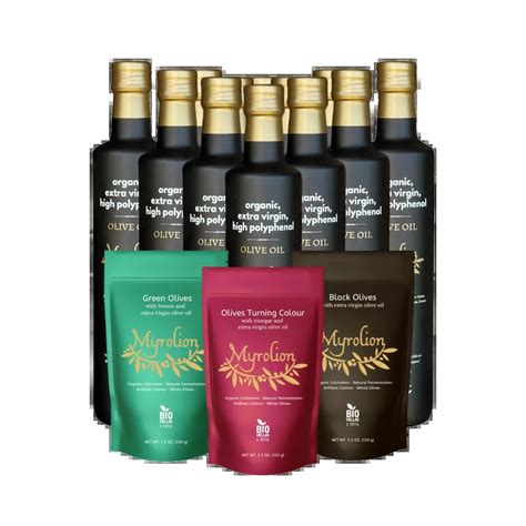 Olive Products Myrolion Organic High Polyphenol Evoo From Greece