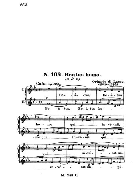 Lassus Beatus Homo Pdf
