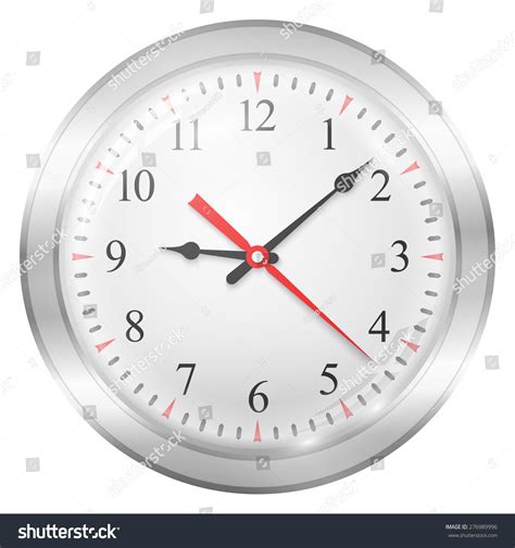 Wall Analog Clock Isolated On White Stock Vector Royalty Free 276989996 Shutterstock