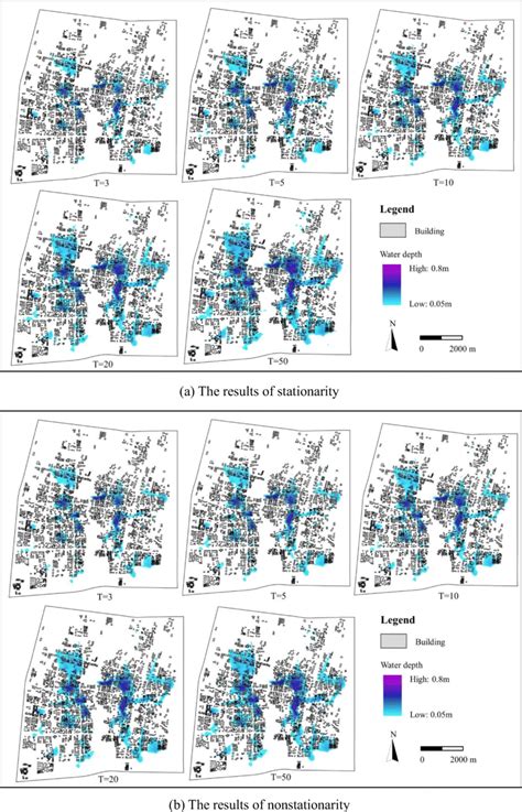 The Spatial Distribution Of The Maximum Inundation Depth Of Various