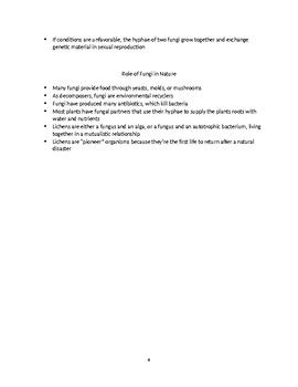 Microbial Life Viruses Bacteria Protists Fungi Niology Notes Handout