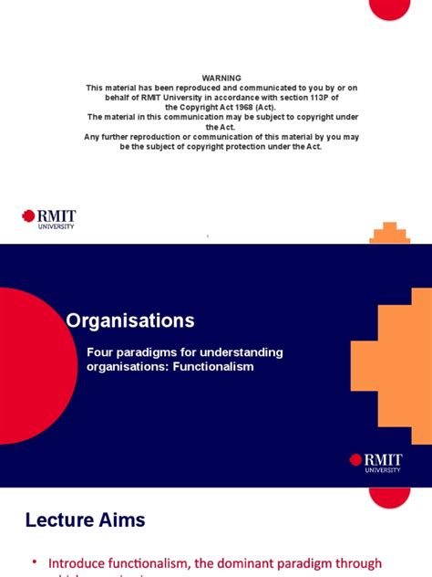 Functionalism Oragnisation Lecture 2 Pdf Sociology Objectivity
