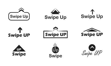 Premium Vector Swipe Up Button Set Arrow Up Buttons For Social Media Stories
