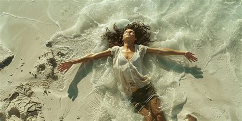 Premium Photo Making Sand Angels Cinematic Imaginary Natural Scene