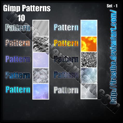 Pattern Gimp Set 1 By Frostbo On Deviantart