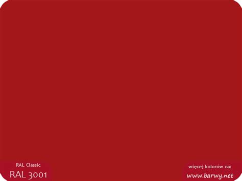 Kolor RAL Classic 3001, czerwony głęboki, Signal red, Signalrot ...