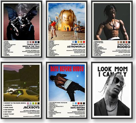IZOOMIHOME Travis Aesthetic Poster, Scott Album Cover Limited Edition Posters, Travis Gift Merch ...