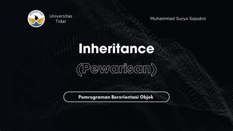 pemrograman berorientasi objek inheritance pewarisan by muhammad