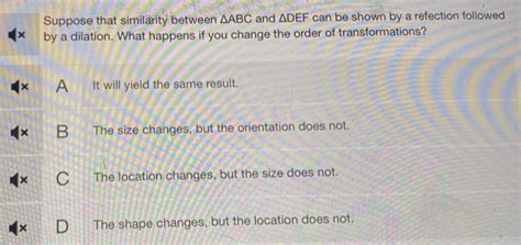 Suppose That Similarity Between Abc And Def Can Be Shown By A Refection
