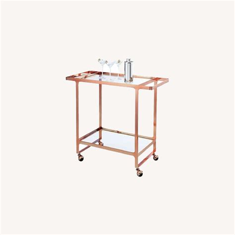 Cb2 Dolce Vita Copper Bar Cart Aptdeco