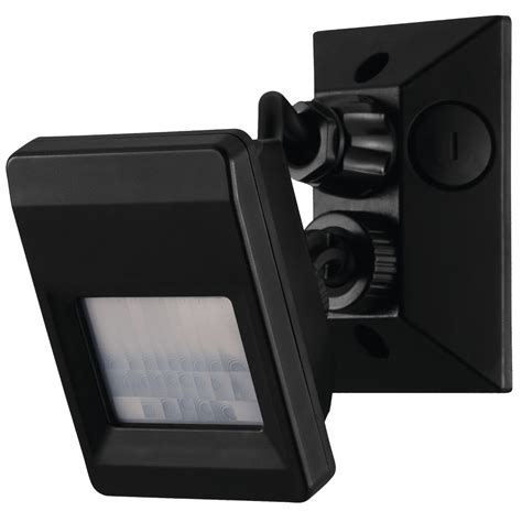 Black Motion Sensor Pir Detector Ip66 Rated By Eglo
