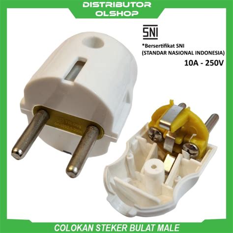 Jual Kepala Colokan Steker Arde Listrik Bulat Male Model Broco