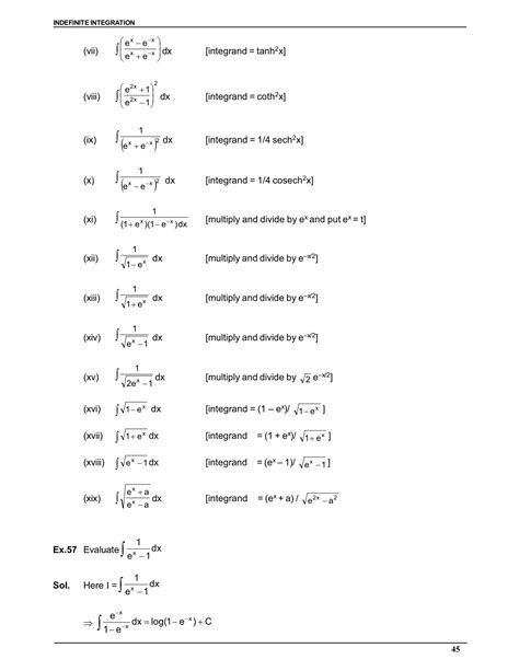 indefinite integral notes for class 12 and iit jee