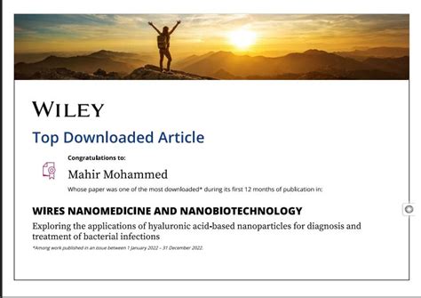 mahir mohammed on linkedin nanomedicine research achievement