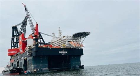 Worlds Biggest Self Propelled Floating Crane Calls At Walvis Bay