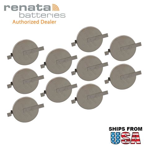 buy 10x renata cr2032 mfr sm 3v lithium coin battery horz smt 2 pin for