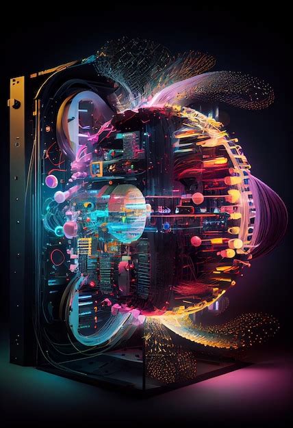 premium ai image close up of computer monitor with colorful image
