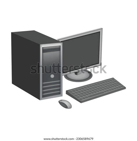 Realistic 3d Computer Case Monitor Keyboard Stock Vector Royalty Free 2306589679 Shutterstock