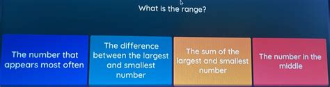 Solved What Is The Range The Difference The Number That Between The