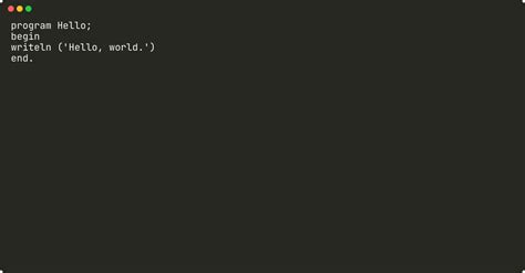 Как написать Hello World на Pascal
