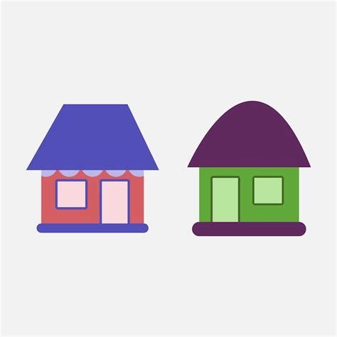 귀여운 집 그림 프리미엄 벡터