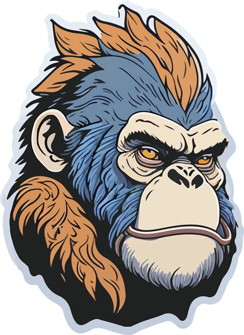 Head Of Ape Cartoon With Ai Generative 31382943 Png