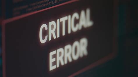 Premium Photo Computer Displaying Critical Error Message Flashing On