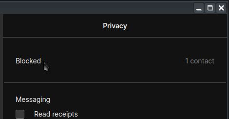 Blocked Contacts Not Manageble Because Privacy Settings Blocked Entry Is Not Interactable