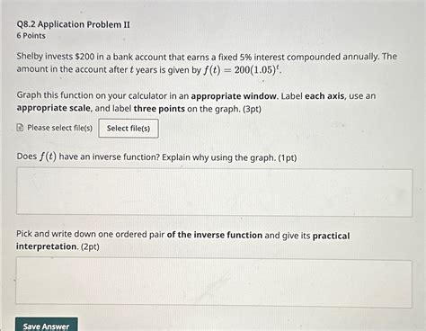 solved q8 2 ﻿application problem ii6 ﻿pointsshelby invests