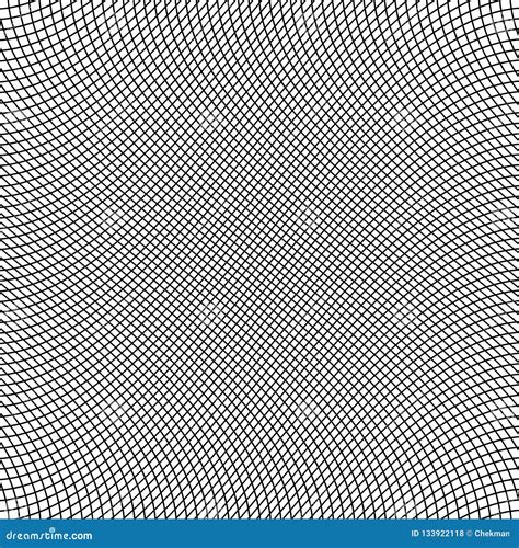 Background With Curved Grid Vector Illustration Stock Illustration