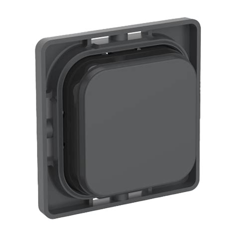 Clipsal Iconic Push Button Toggle Blank Pack Of 5 Anthracite Colour Cli40apban Agm