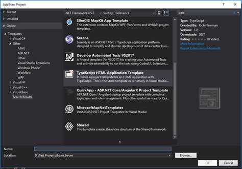 Create A New TypeScript Project In Visual Studio Stack Overflow