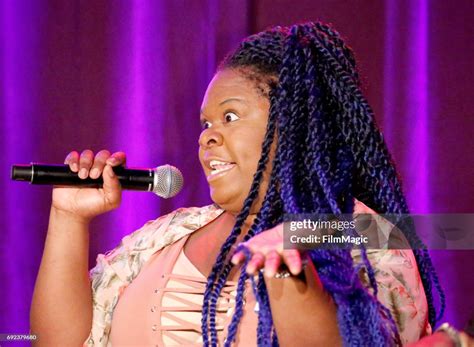 Comedian Yamaneika Saunders Performs Onstage At Room 415 Comedy Club