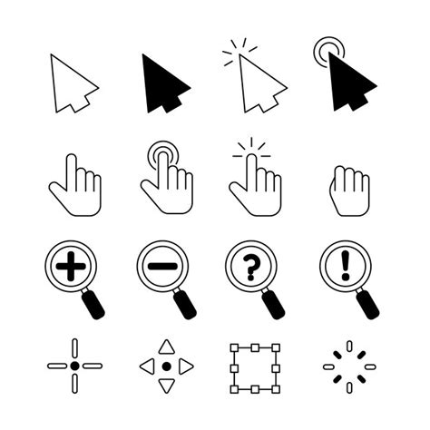 free vector flat design mouse cursor element